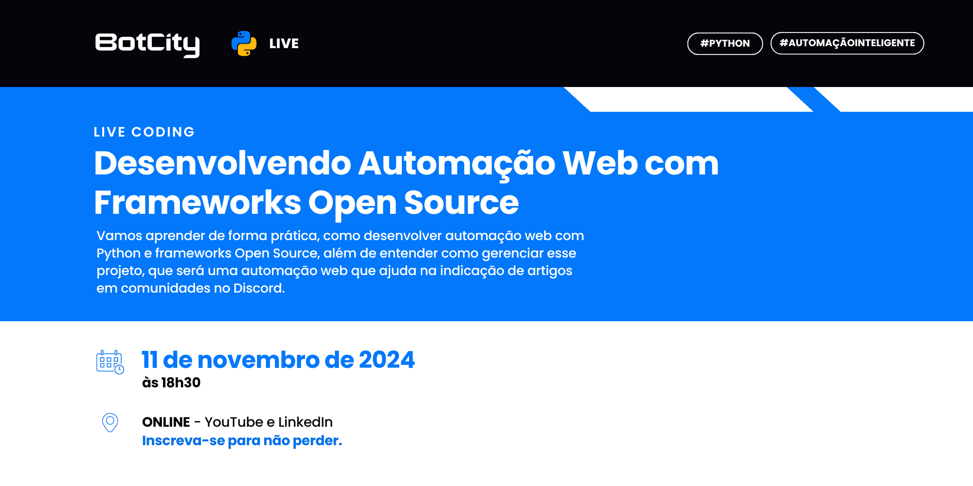 Live Desenvolvendo Automação Web Com Frameworks Open Source